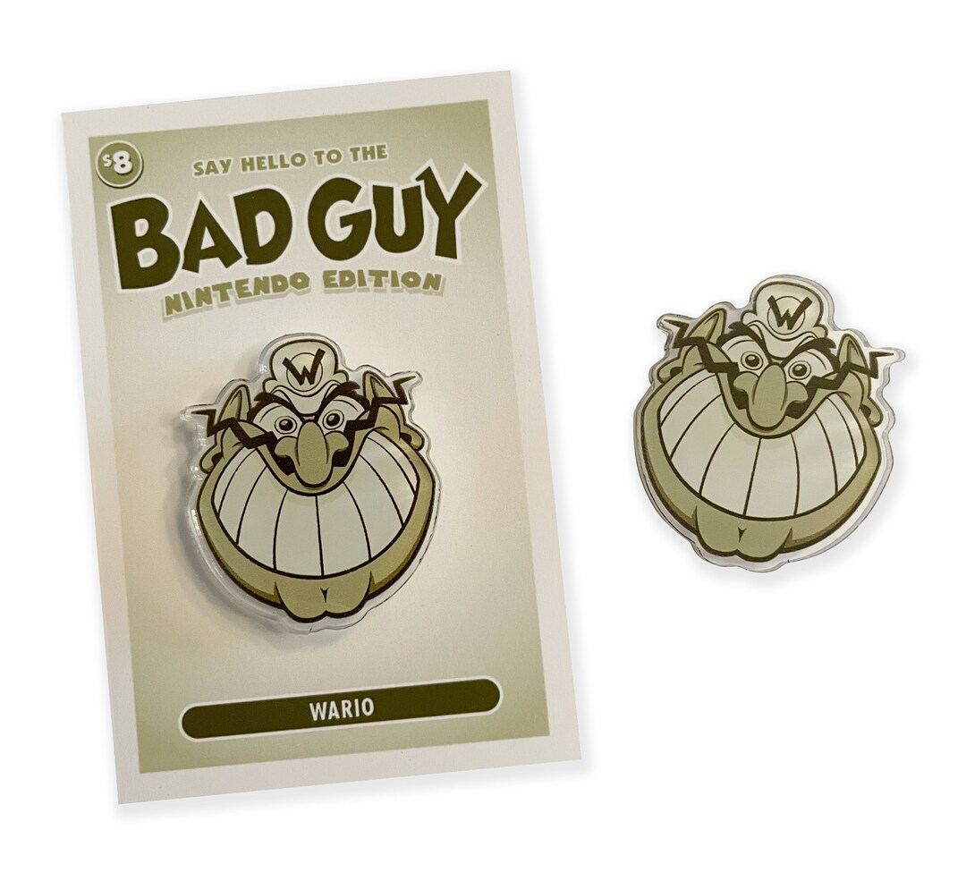 WARIO Pin - Nintendo Edition - Etsy
