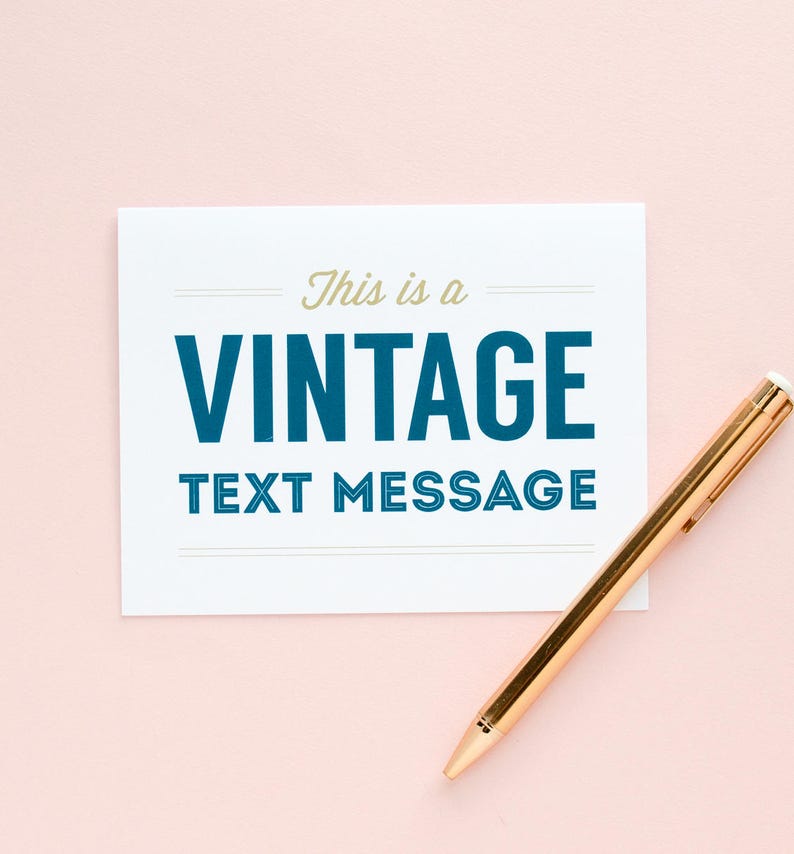 Vintage Text Message All Occasion Greeting Card Funny | Etsy