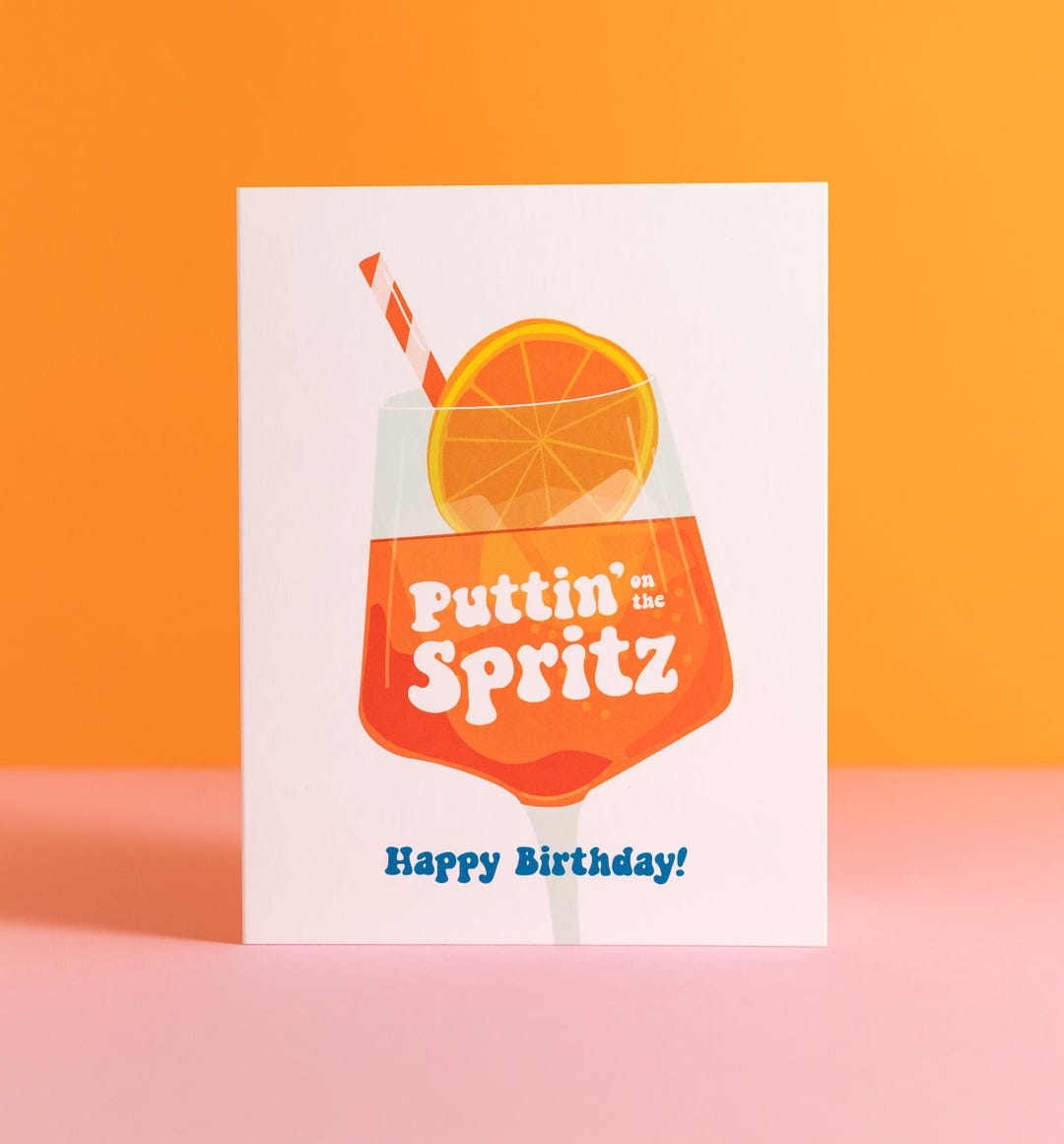 Aperol Spritz Birthday Card: Cocktail Greeting Card - Etsy