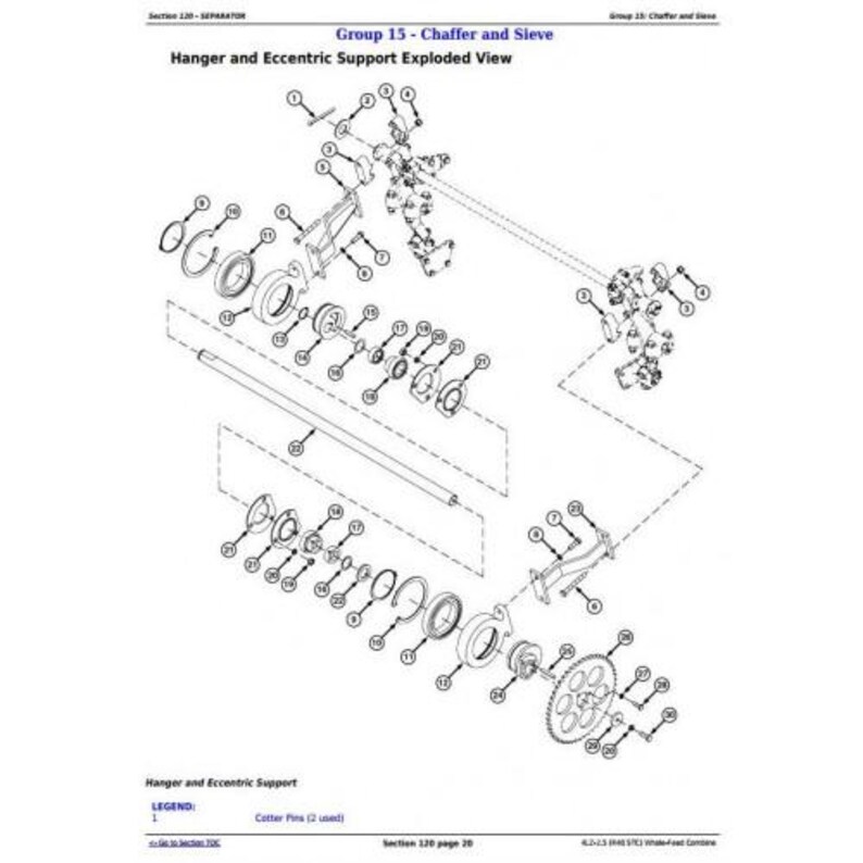 John Deere 4LZ-2.5 (R40 STC) Whole-Feed Mähdrescher Diagnose und ...