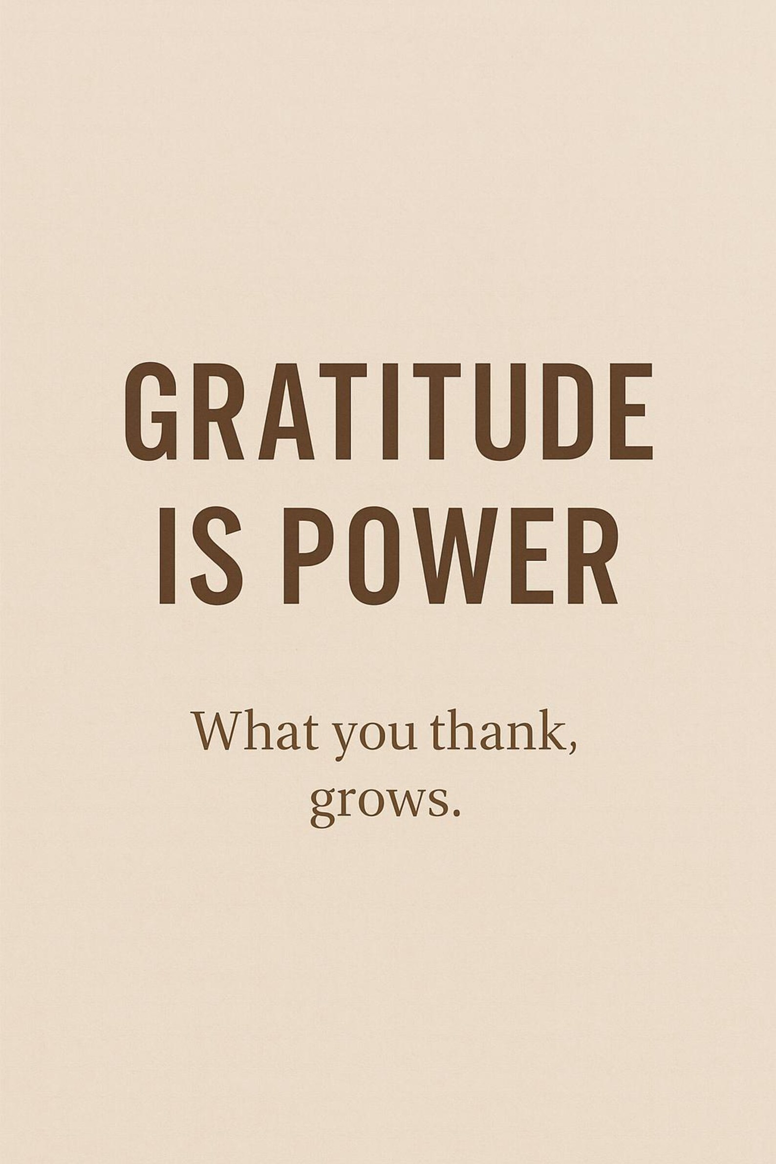 Gratitude is Power – Printable Motivational Wall Art, Minimalist Quote ...