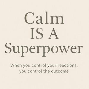 Calm is a Superpower – Minimalist Motivational Wall Art, Mental Health ...