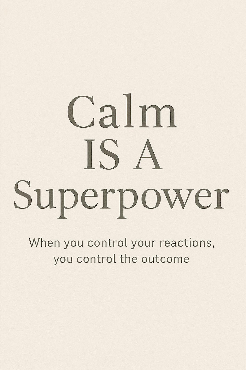 Calm is a Superpower – Minimalist Motivational Wall Art, Mental Health ...