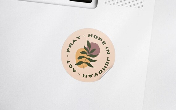 Pray Hope in Jehovah & Act Sticker Ministry Courage - Etsy