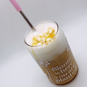 BLOOM Glass Coffee Can | Iced Coffee Glass | Beer Can | Spring Coffee ...