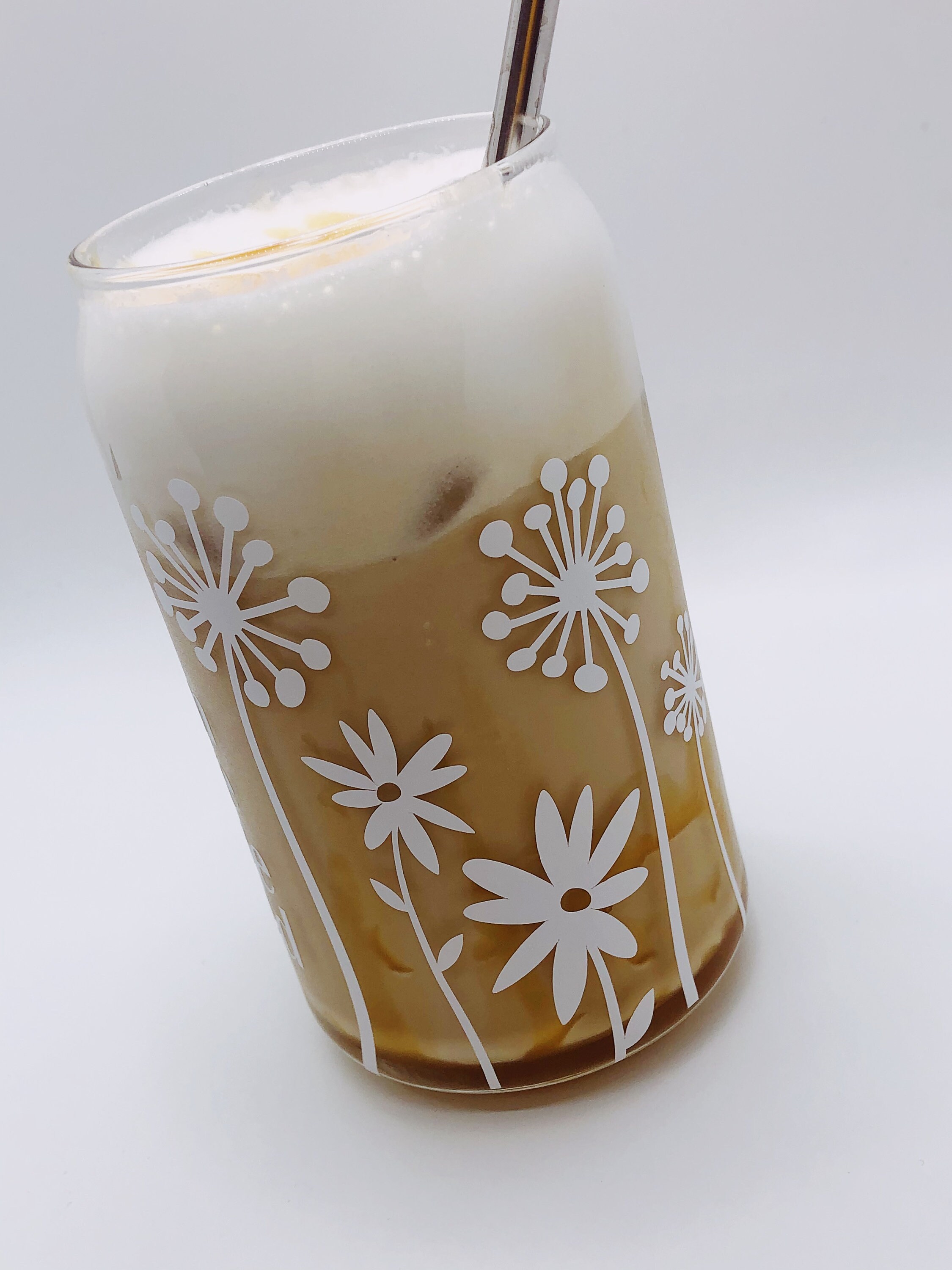 BLOOM Glass Coffee Can | Iced Coffee Glass | Beer Can | Spring Coffee ...
