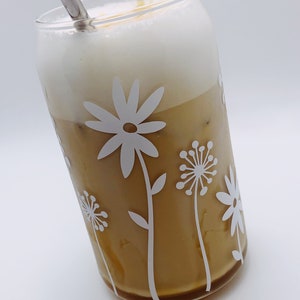 BLOOM Glass Coffee Can | Iced Coffee Glass | Beer Can | Spring Coffee ...