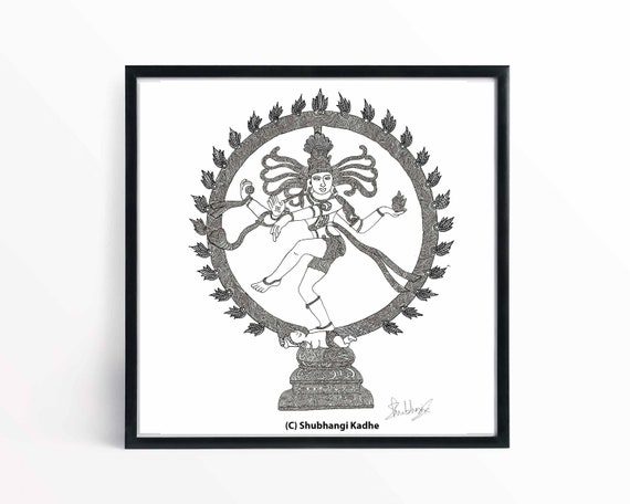 Nataraja Black And White