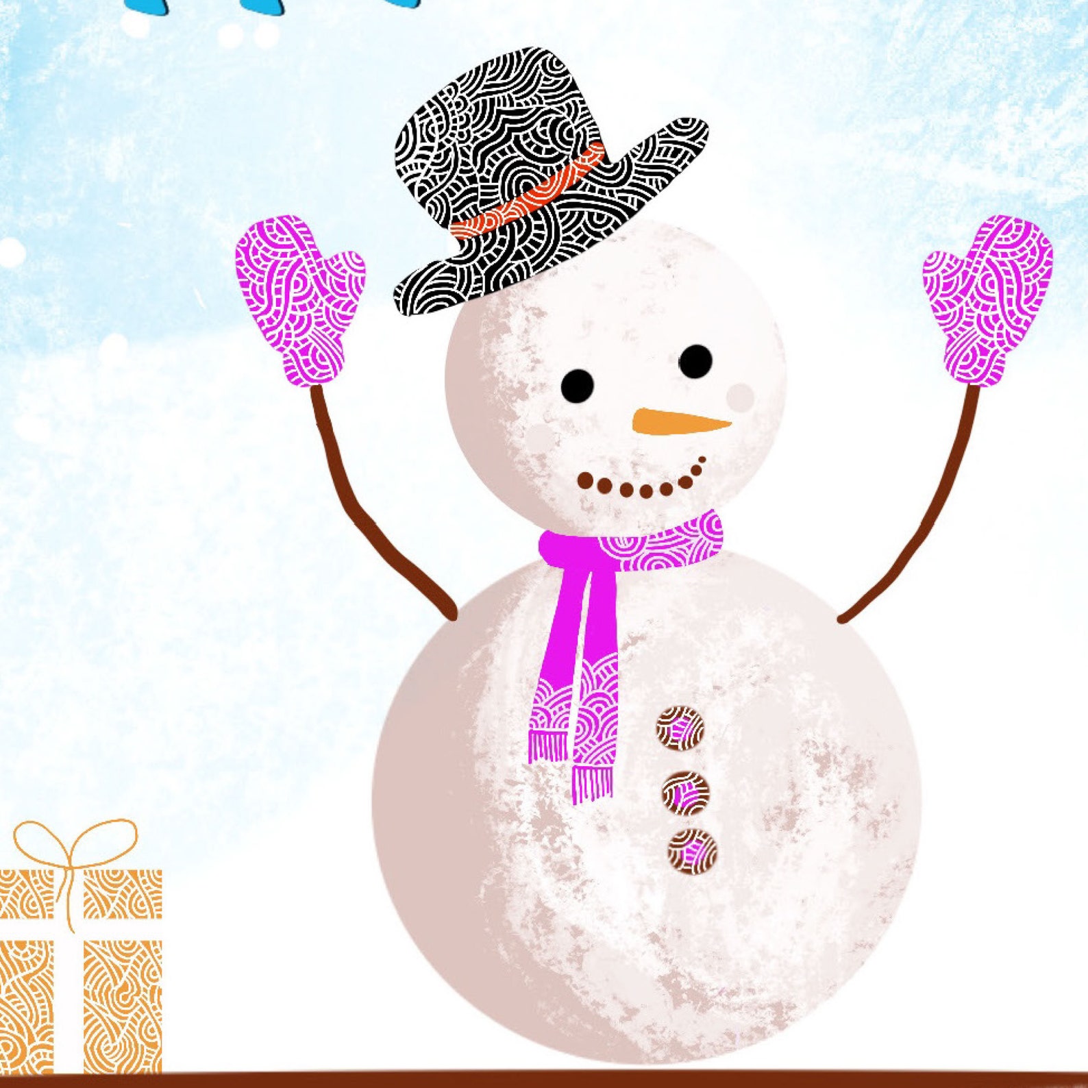 Snowman Greeting Card, Cute Christmas Card - Etsy