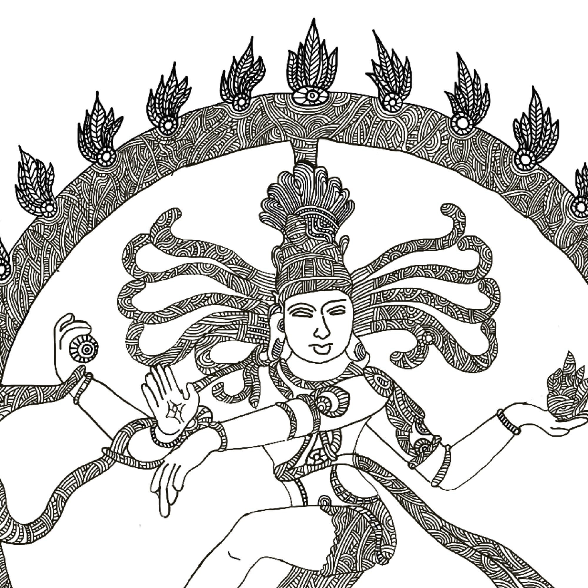 Nataraja Line Drawing