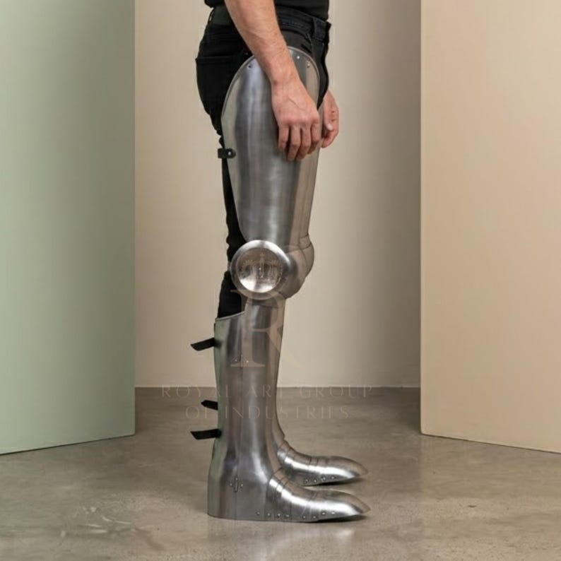 Handmade Titanium Steel Knight Leg Armor: Full Greaves Protection for ...