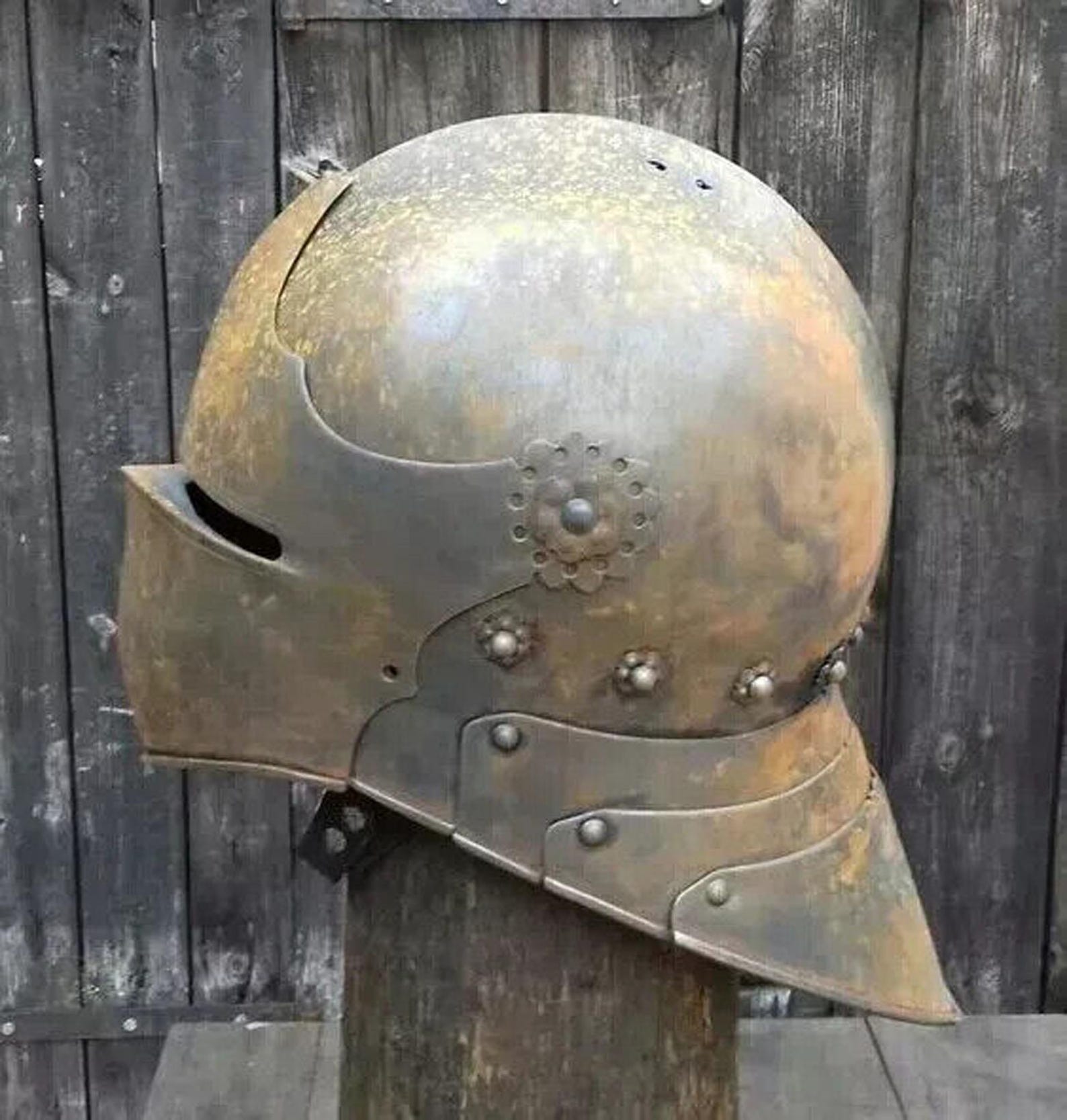 Medieval Knight Helmet – Gothic Iron Armor – Handmade Reenactment ...