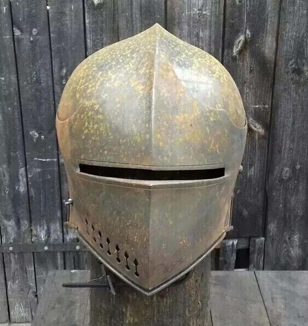 Medieval Knight Helmet – Gothic Iron Armor – Handmade Reenactment ...