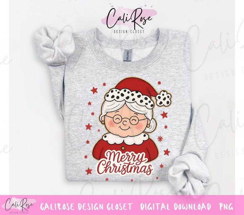 Spotty Mrs Claus Png Digital Download Printable Png - Etsy
