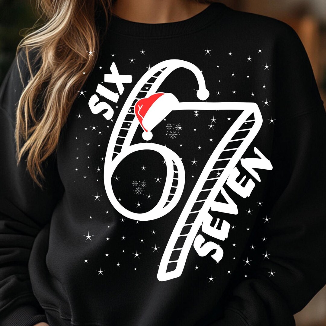 Six Seven Elf 67 PNG Design, Christmas Shirts, Pajamas (instant ...