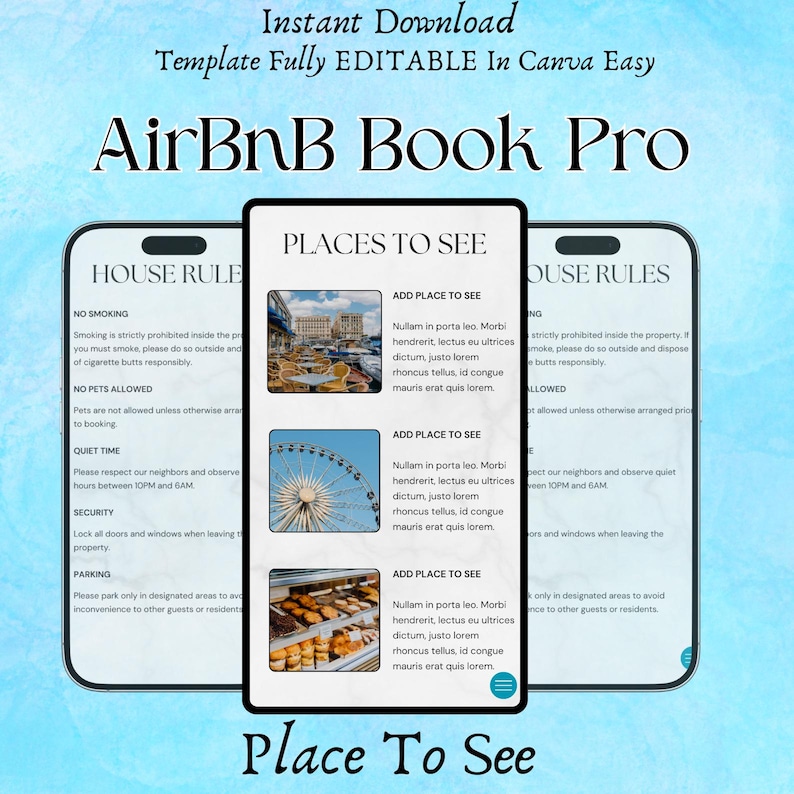 Airbnb Welcome Book Template Canva 2026 | All-in-one Pack Bundle | Instant Download | Fully ...