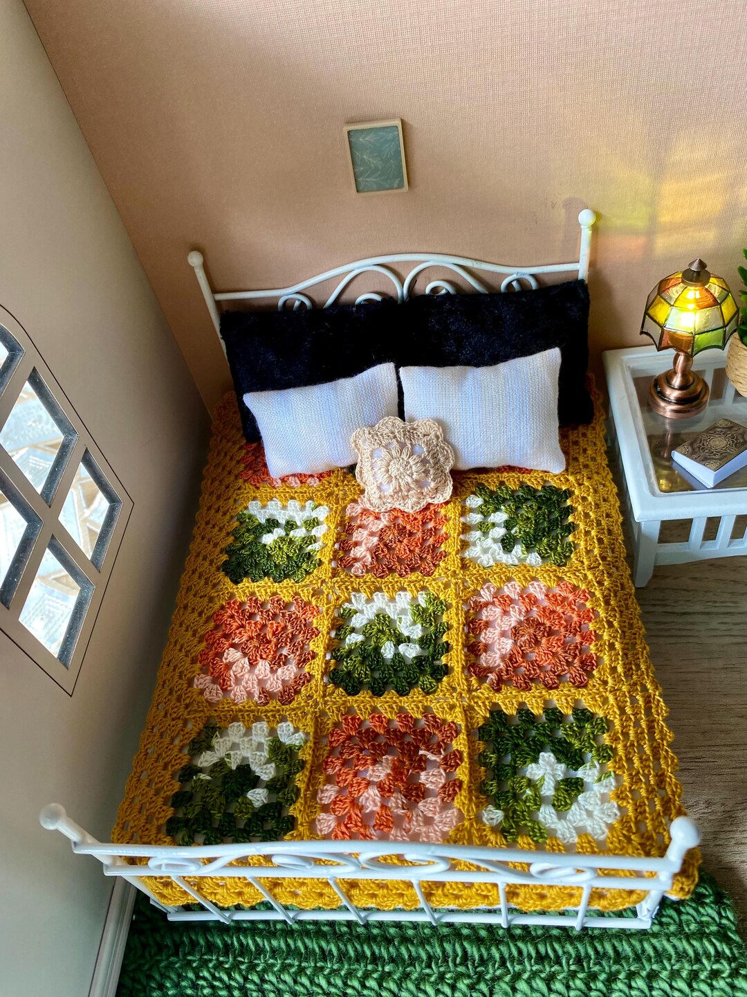 Vintage-inspired Granny Square Bedding in Autumn Hues - Etsy