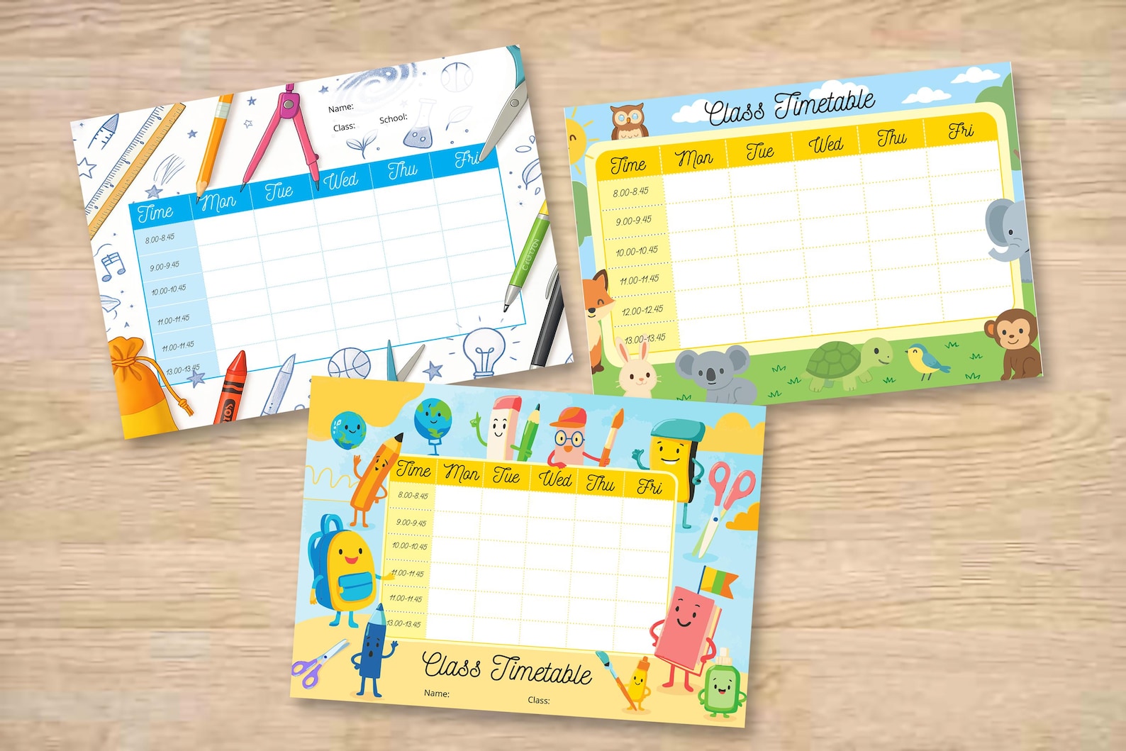 Editable Kids Class Schedule Printable: Fun School Planner (PDF Canva ...
