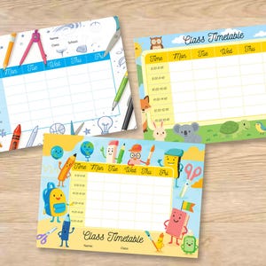 Editable Kids Class Schedule Printable: Fun School Planner (PDF Canva ...