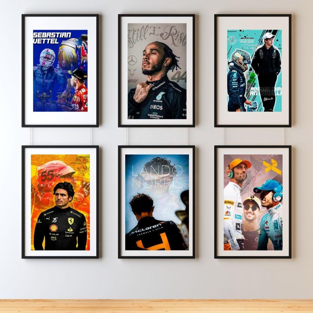 Formula 1 Racing Poster Set: F1 Driver Art Prints (digital Download) - Etsy