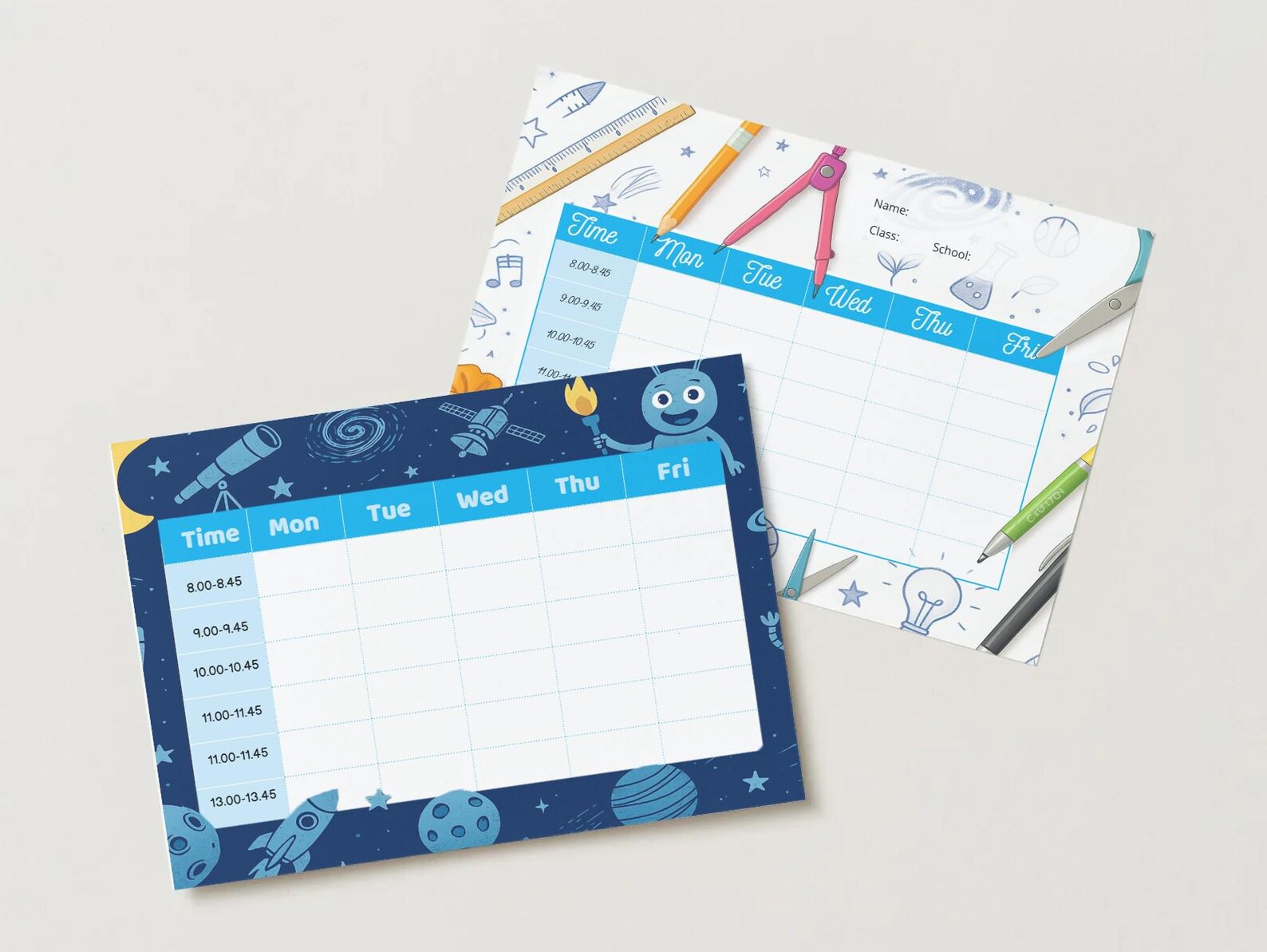 Editable Kids Class Schedule Printable: Fun School Planner (PDF Canva ...