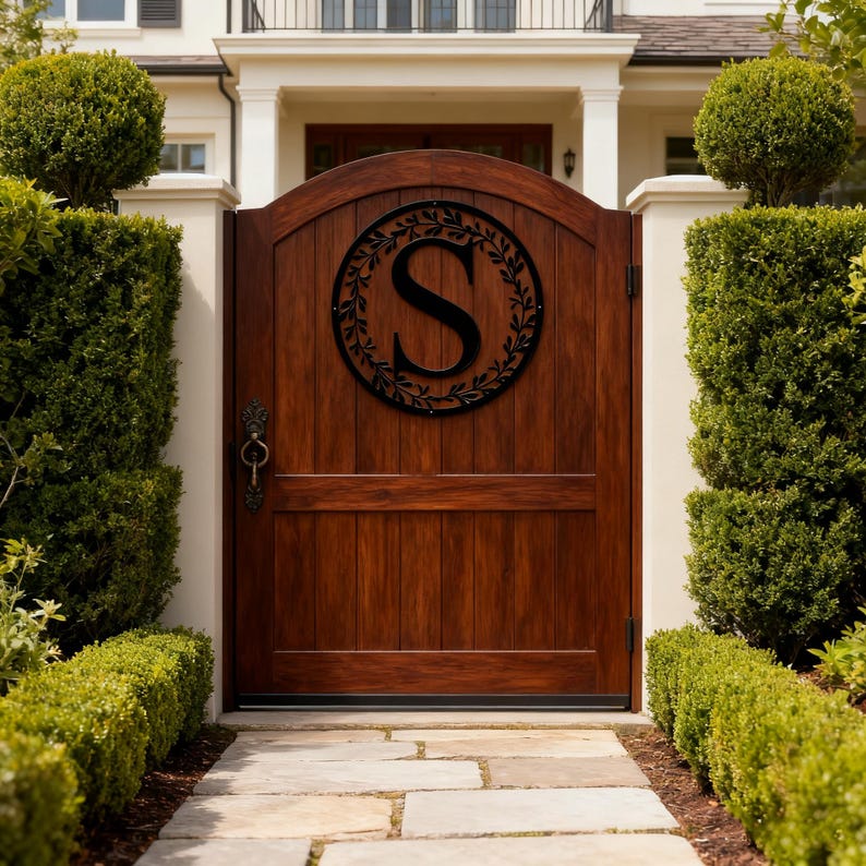 Custom Metal Monogram Wall Art-personalized Initial Letter Sign With ...