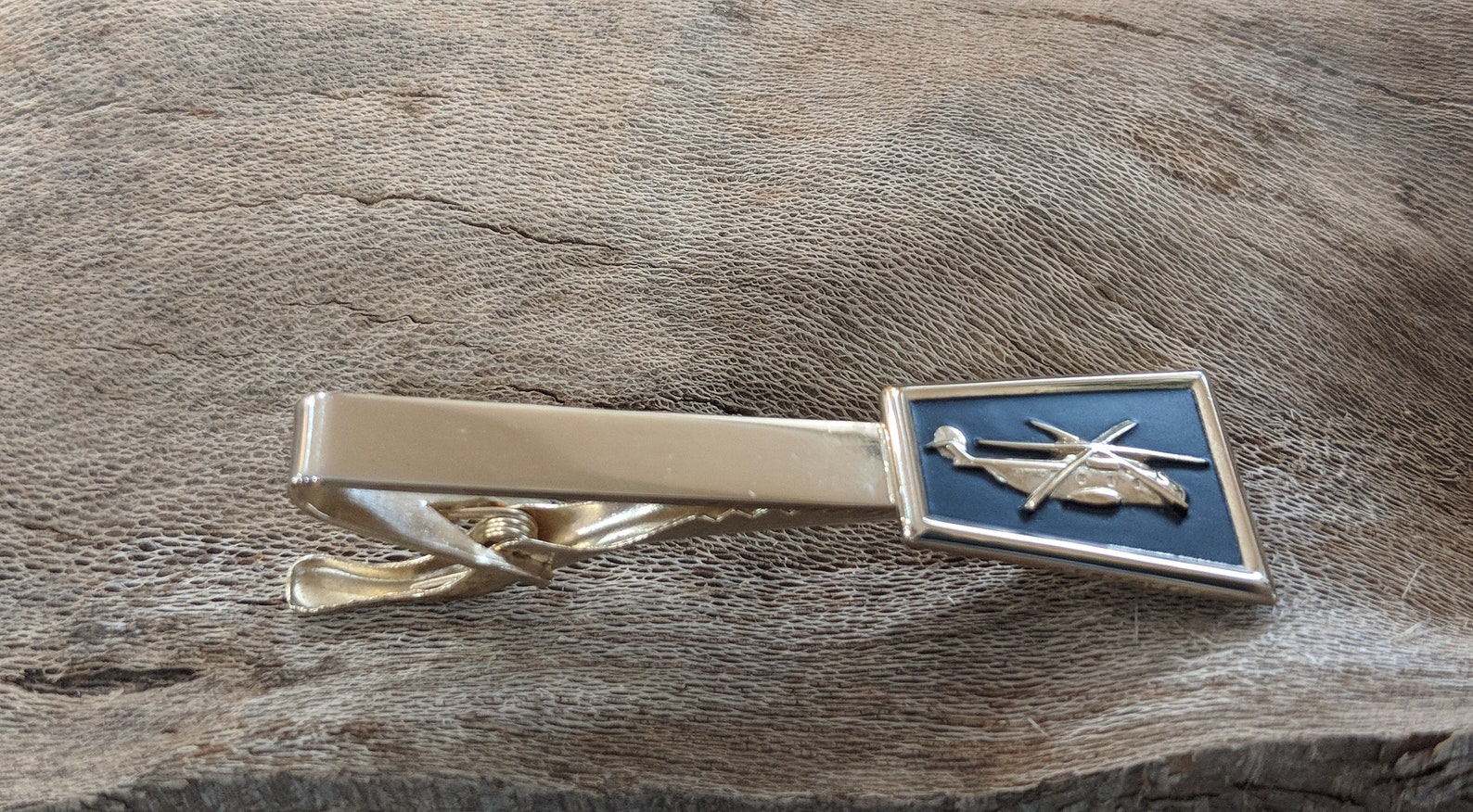 Military Helicopter Tie Clip Air Force Jewelry Black & Gold - Etsy