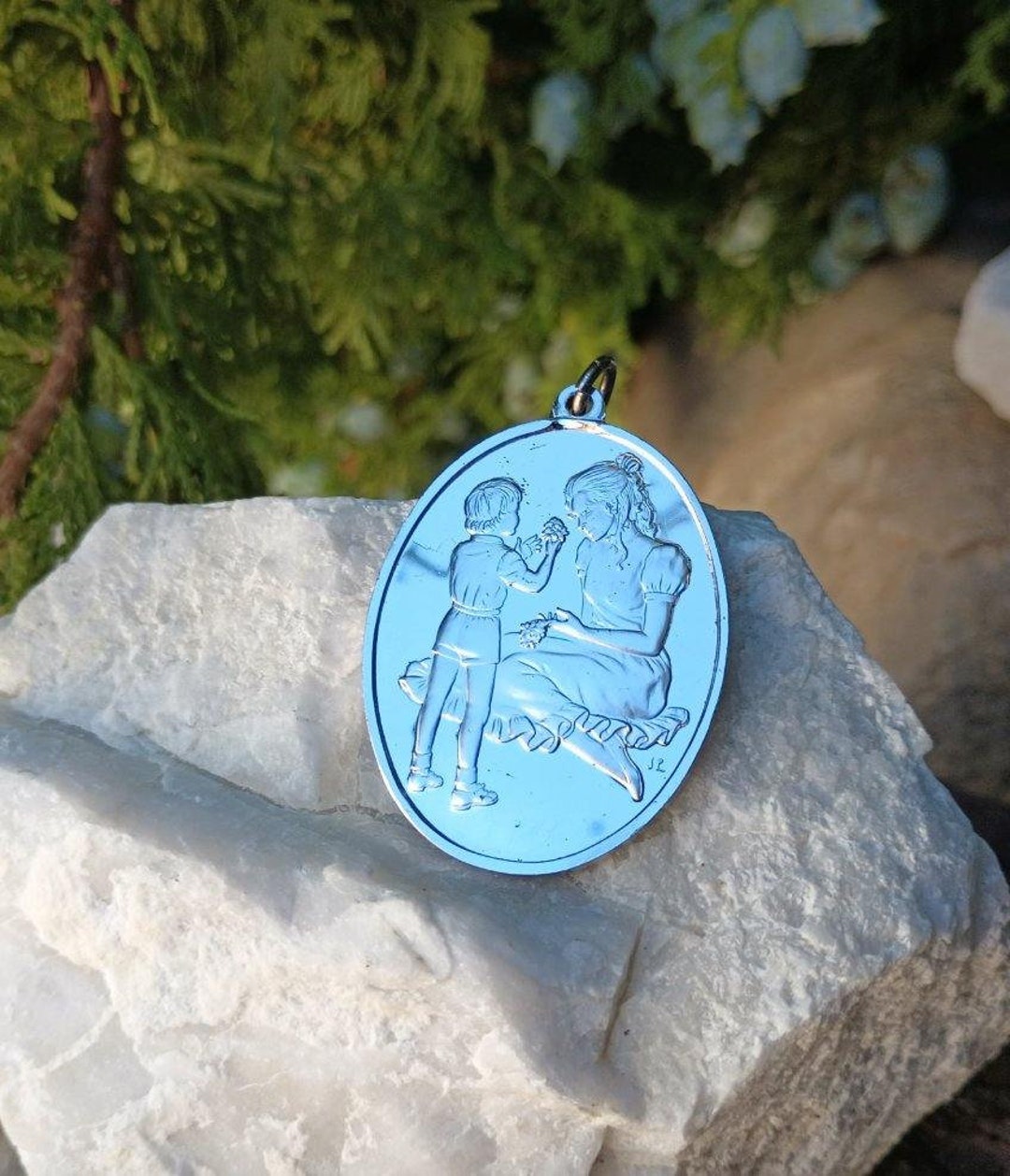 Sterling Silver Mother's Day Pendant 1976 FRANKLIN MINT, Vintage 925 ...