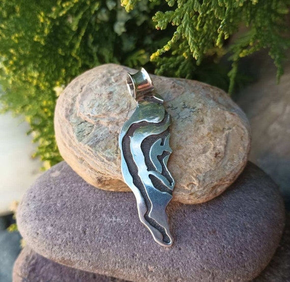 DH Sterling Silver Hopi Overlay Pendant, Native Ameri… - Gem