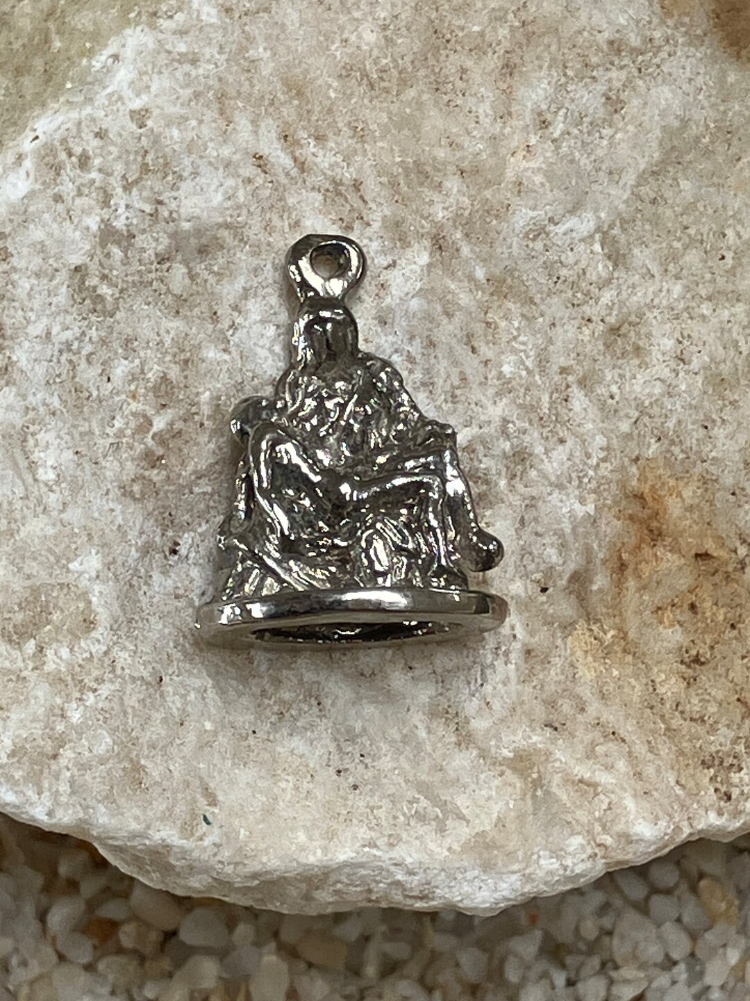 La Pietà by Michelangelo Roma Charm, Sterling Silver Charm, Virgin Mary ...