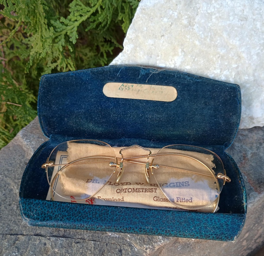 Vintage Glasses by Baush and Lomb, Signed B&L 1/10 12K GF, With Case, Gold Filled, Old Reading ...