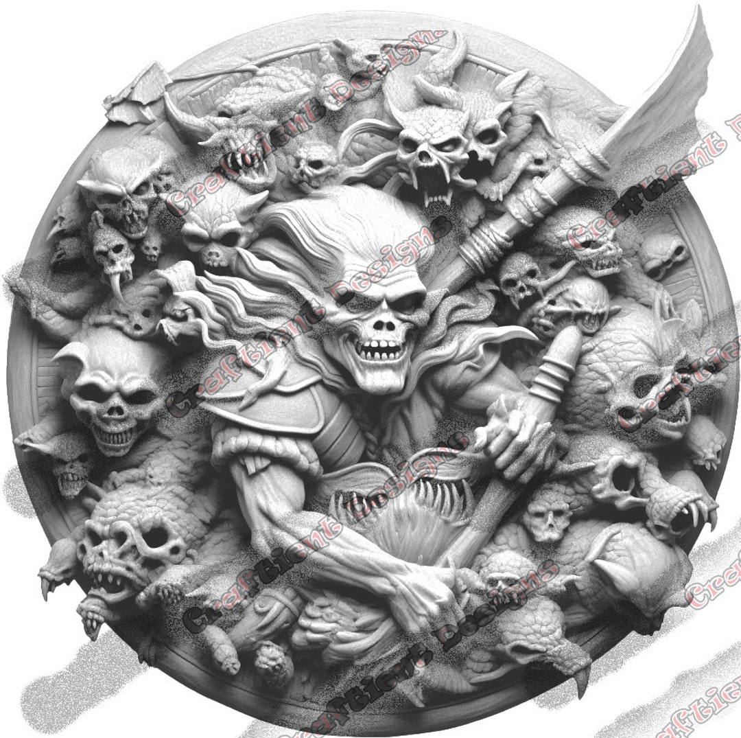 Demonic Delight: 3D Illusion Digital File for Laser Engraving - Etsy