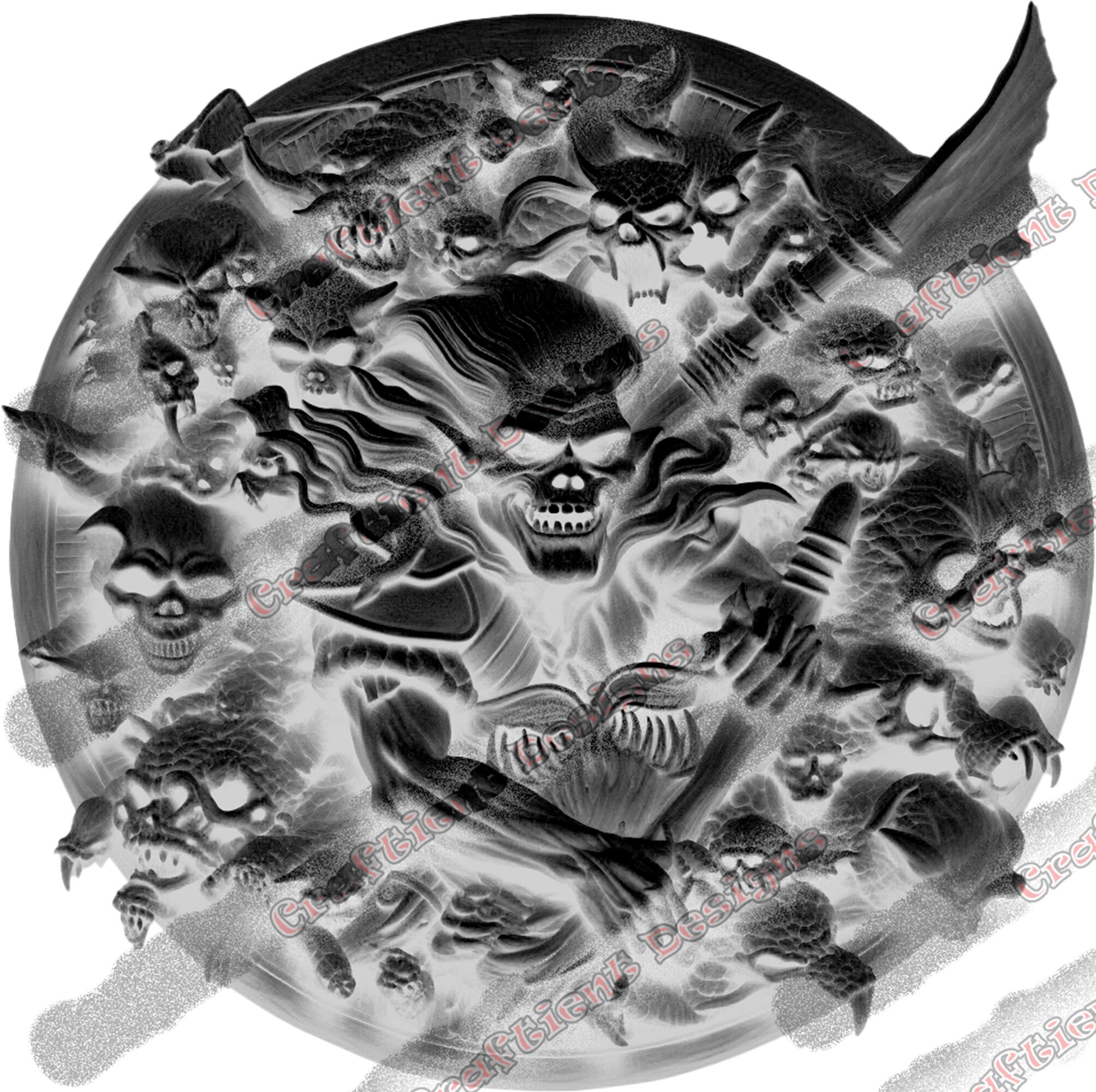 Demonic Delight: 3D Illusion Digital File for Laser Engraving - Etsy