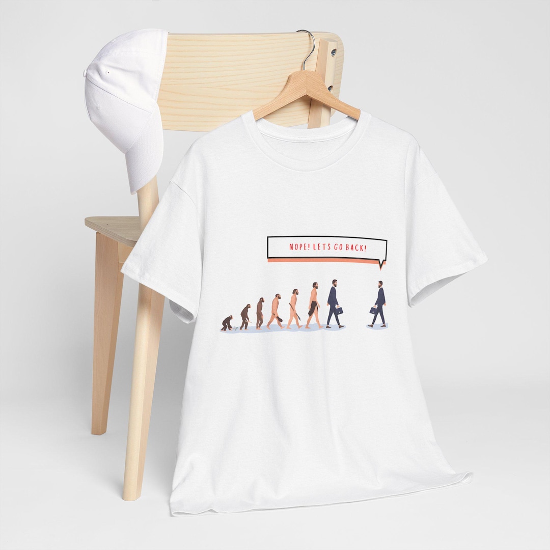 Funny Human Evolution T-shirt: Darwin Meme Tee - Heavy Cotton - Etsy