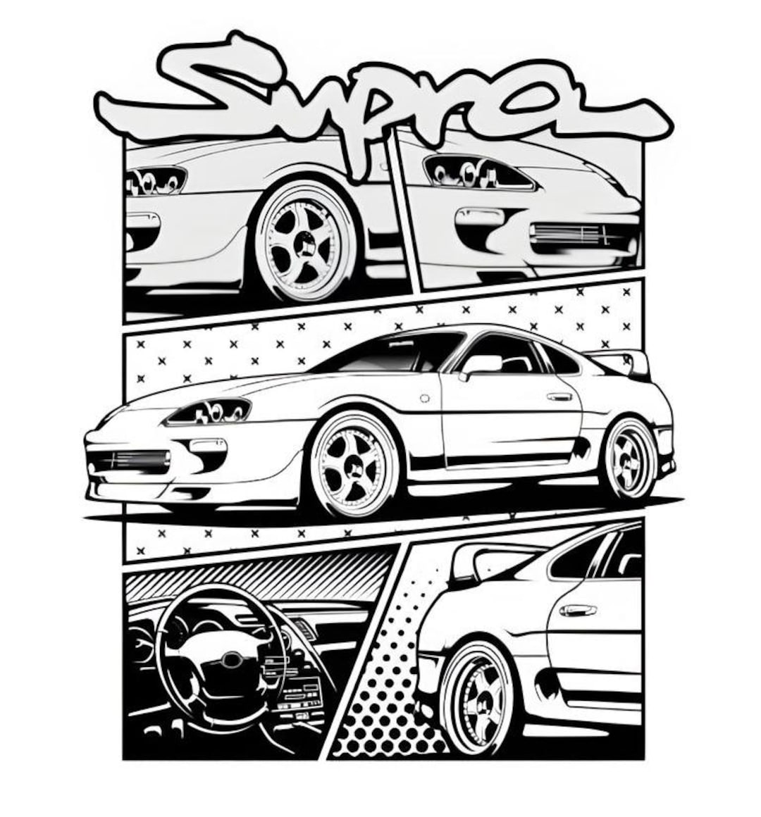 Toyota Supra Stacked SVG + PNG - Etsy Australia