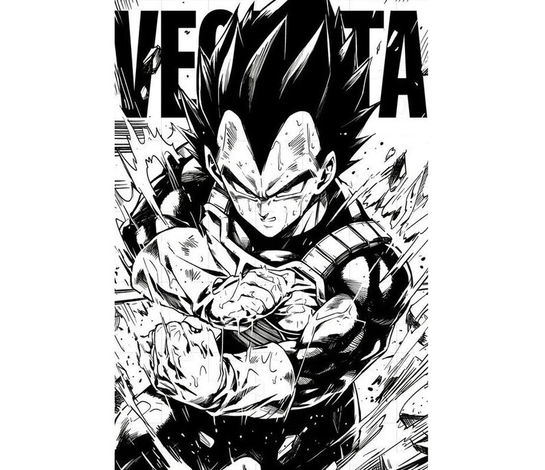 Fanart Vegeta SVG Laser Cut - Etsy