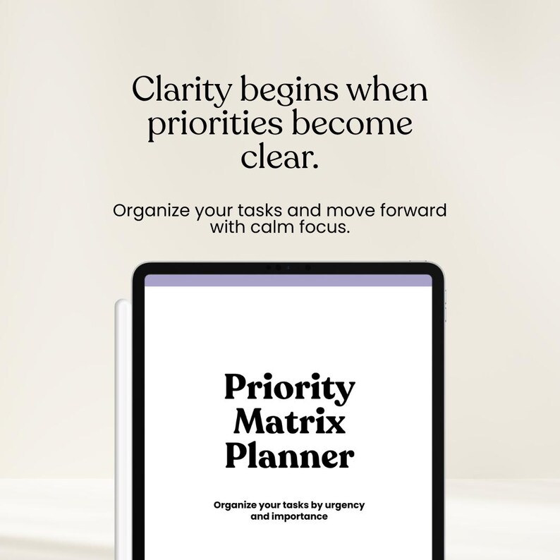 Priority Matrix Planner Printable and iPad Friendly Task Organization ...