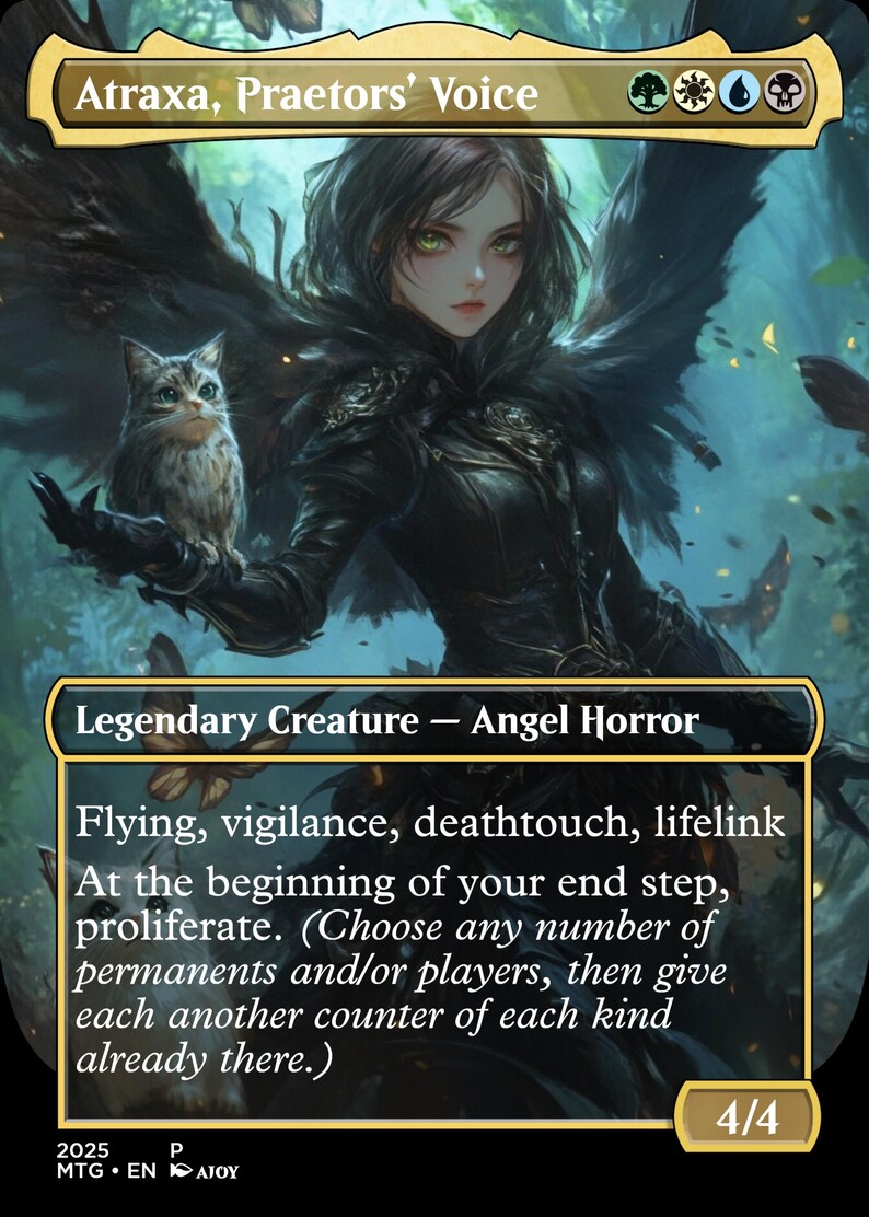 Atraxa, Praetor's Voice Anime Art (showcase) (borderless) Proxy Card - Etsy