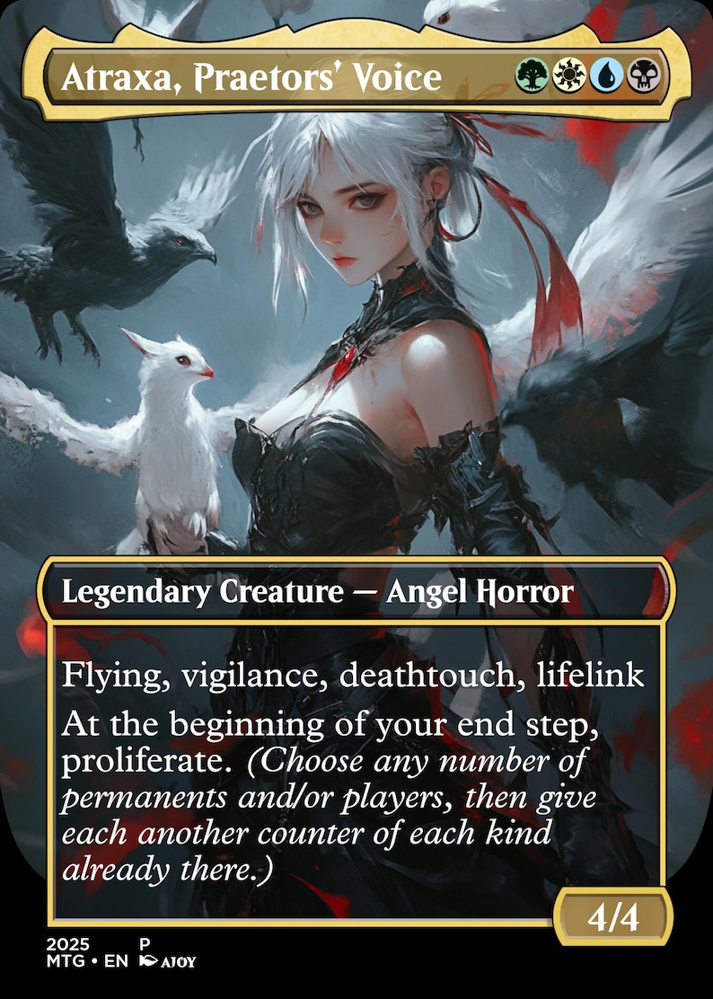 Atraxa, Praetor's Voice Anime Art (showcase) (borderless) Proxy Card - Etsy