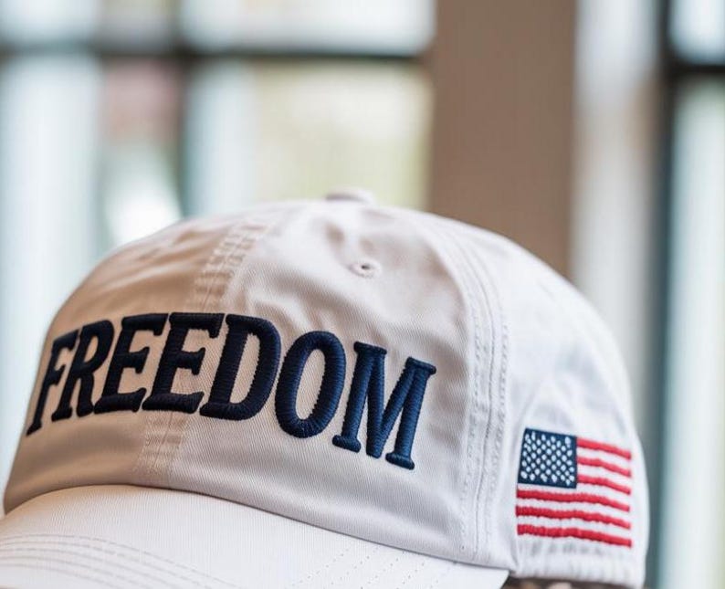 Charlie Kirk and American Flag Embroidered Hat, Justice for Charlie ...