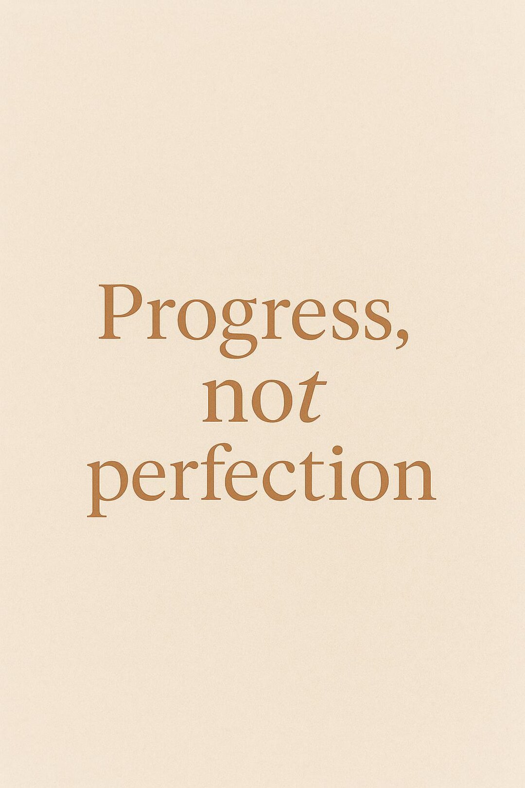 Progress Not Perfection Printable Wall Art, Minimalist Motivational ...