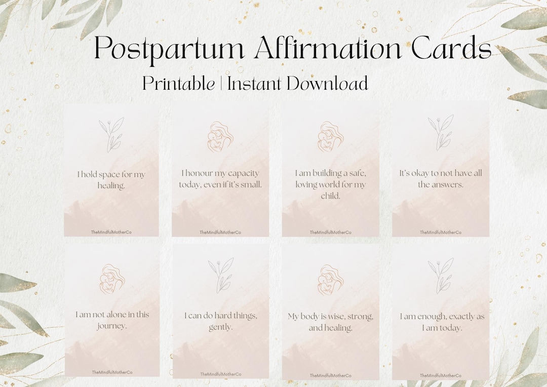 40 Printable Affirmation Cards for New Mums | Gentle Daily Reminders ...
