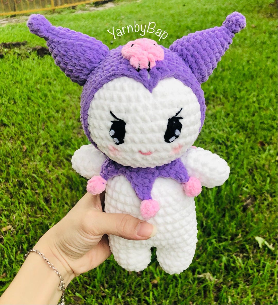 Handmade Crochet Kuromi Plush , Amigurumi Kuromi Cute, Kuromi Crochet ...