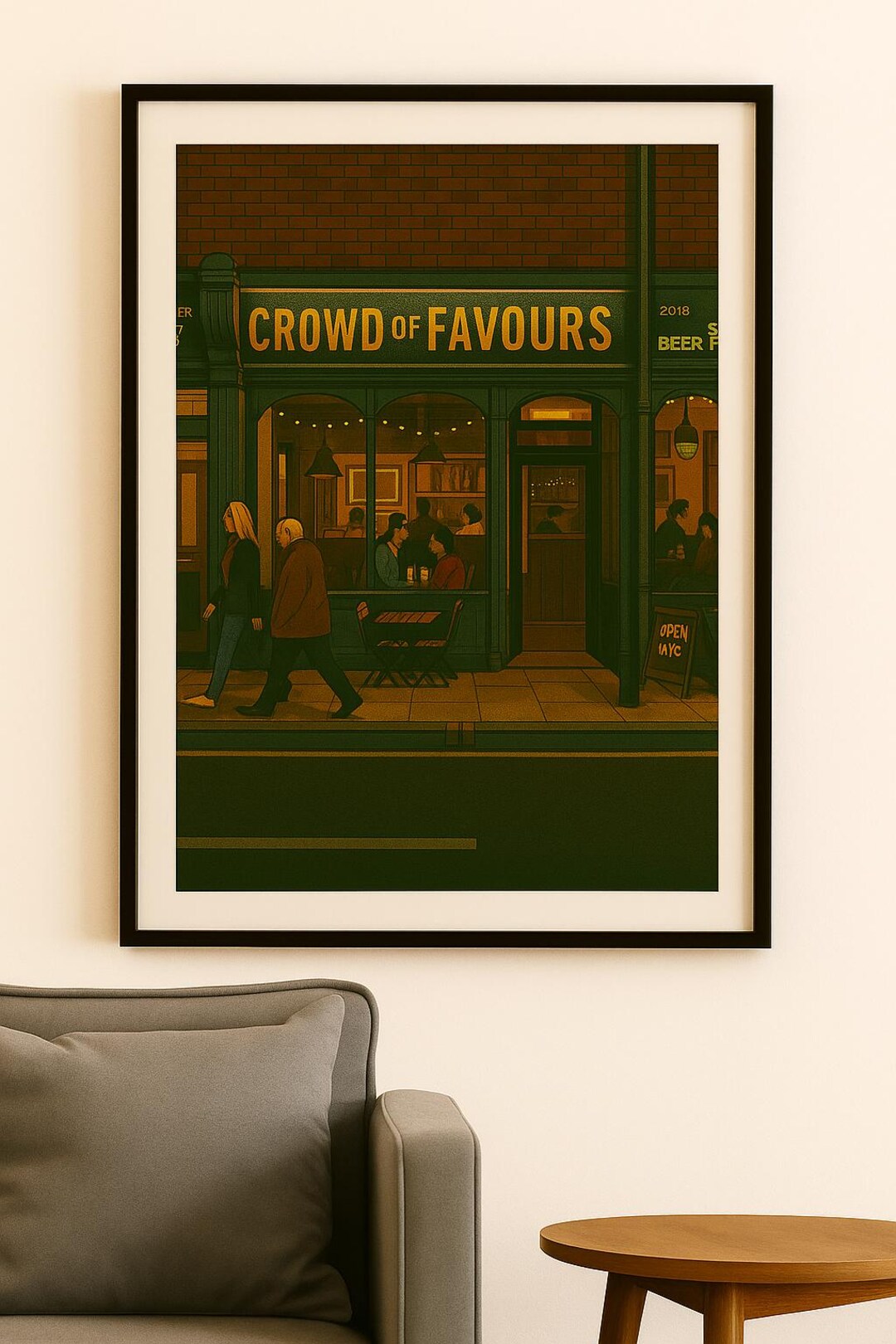 The Crowd of Favours Leeds Wall Art Print - Etsy