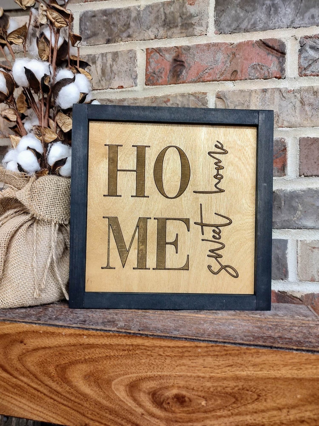 Laser Engraved Home Sweet Home Framed Farmhouse Sign Ready to Ship - Etsy