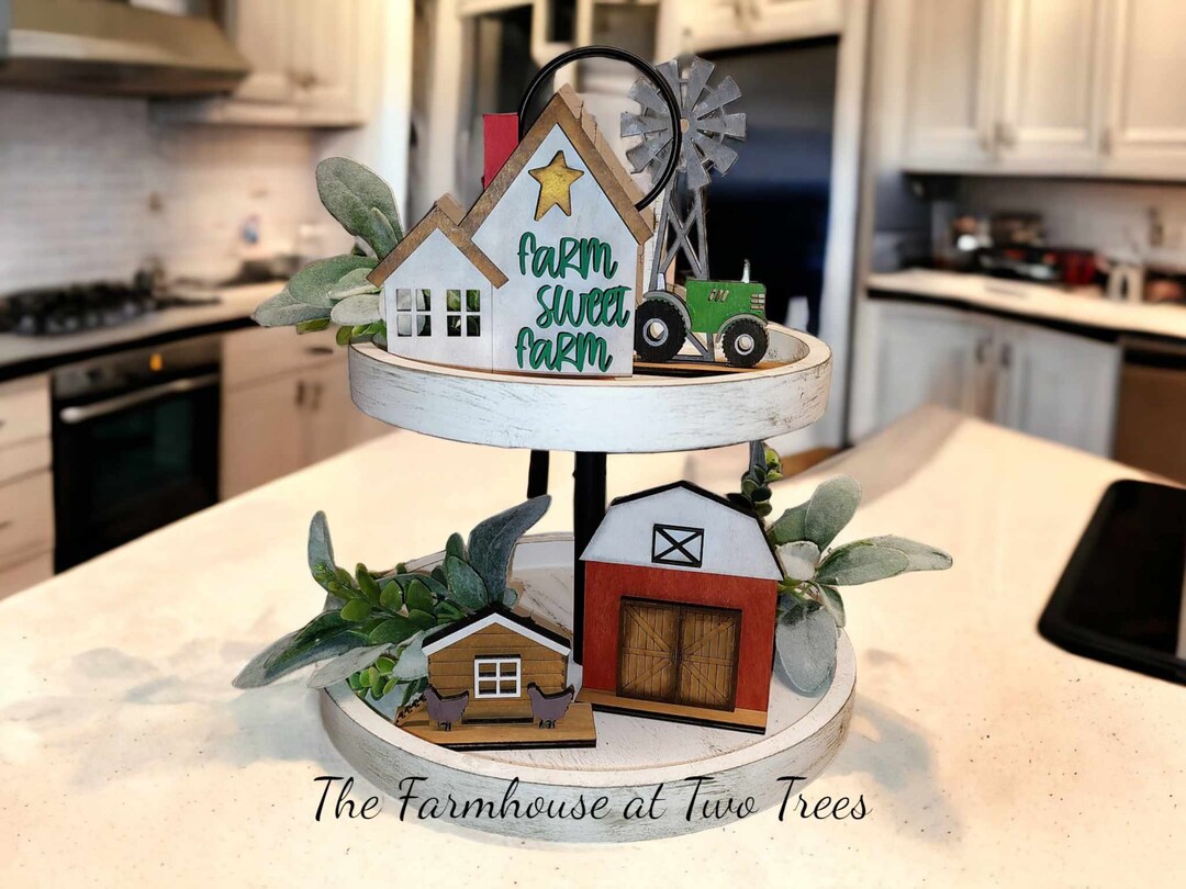 Tiered Tray Decor | Tiered Tray Bundle | Farm Sweet Farm - Etsy