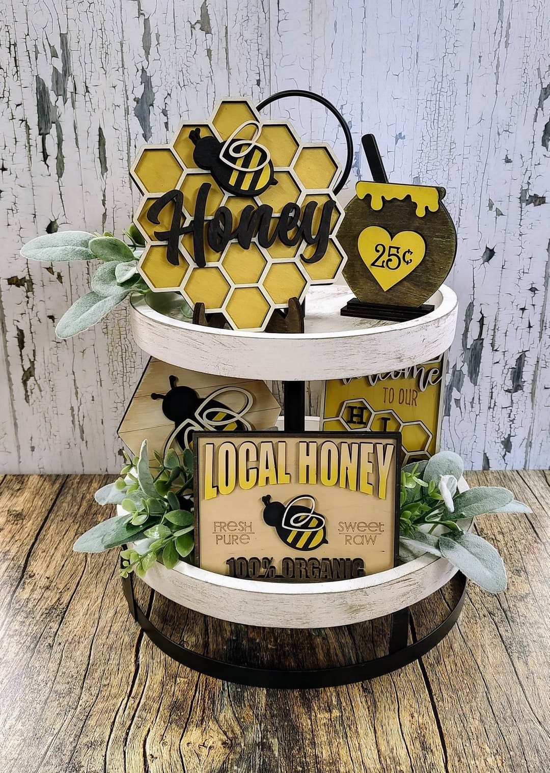 Tiered Tray Decor Tiered Tray Bundle Honey Bee Tiered Tray - Etsy