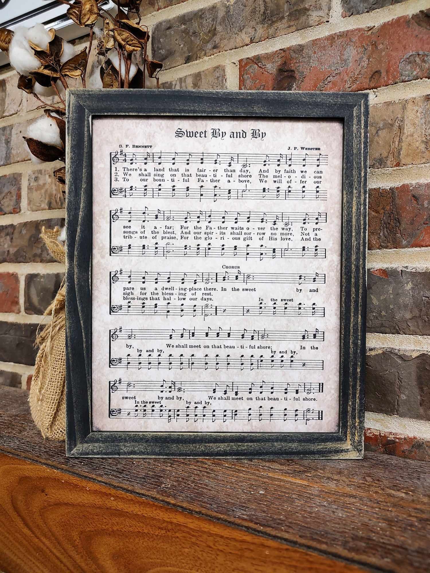Sweet by and by Framed Hymn Sheet - Etsy