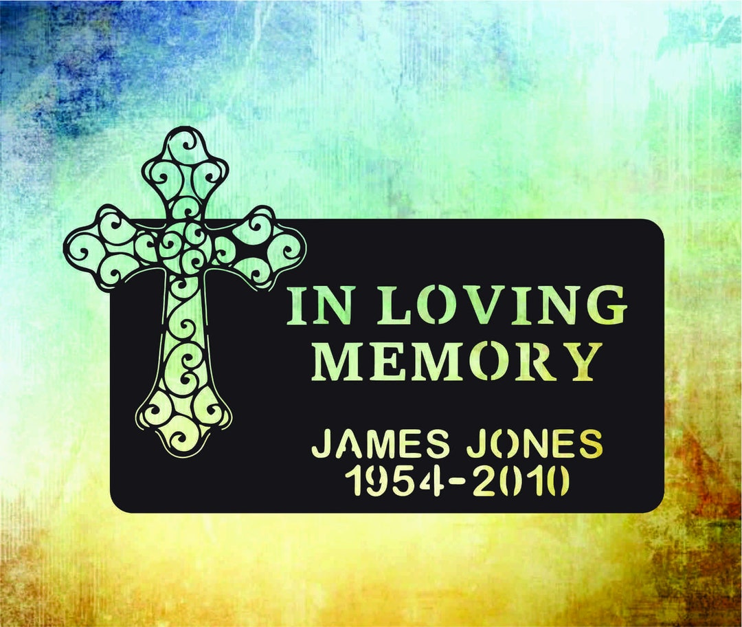 Personalized Memorial Marker: Plasma Cut Metal Grave Sign - Etsy