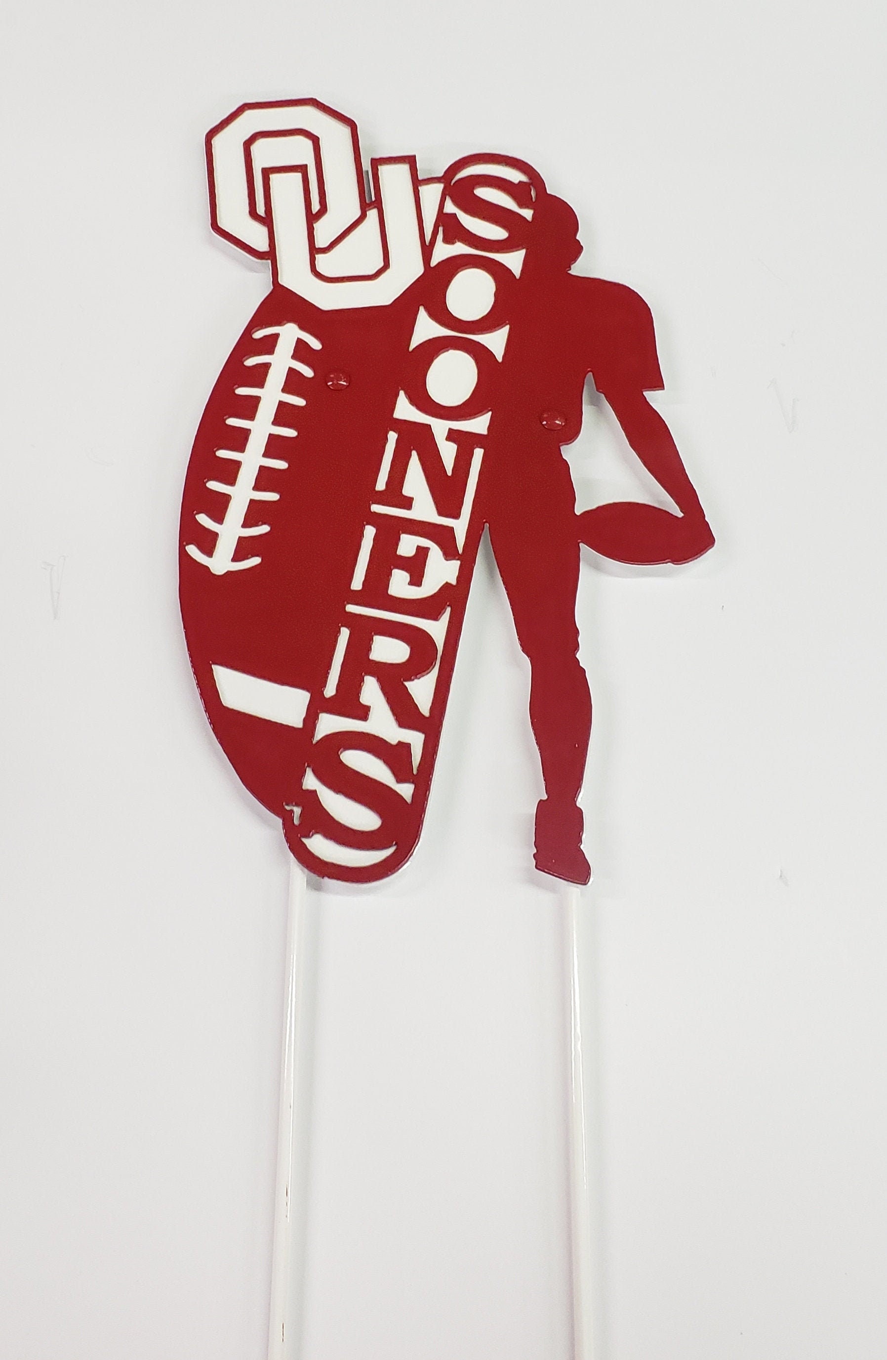 Ou-oklahoma University Metal Yard Stake. Show Your School | Etsy